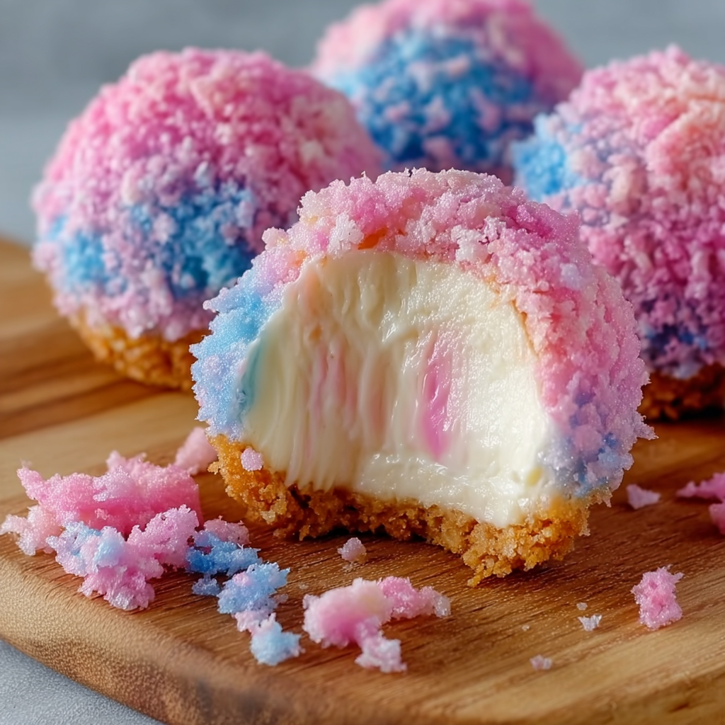 Crispy Cotton Candy Cheesecake Bombs Recipe - Recipes By Clare