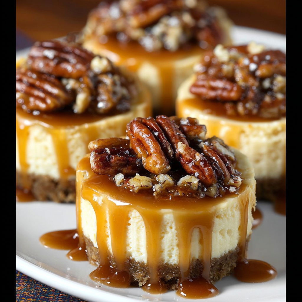 Mini Pecan Pie Cheesecakes - Recipes By Clare
