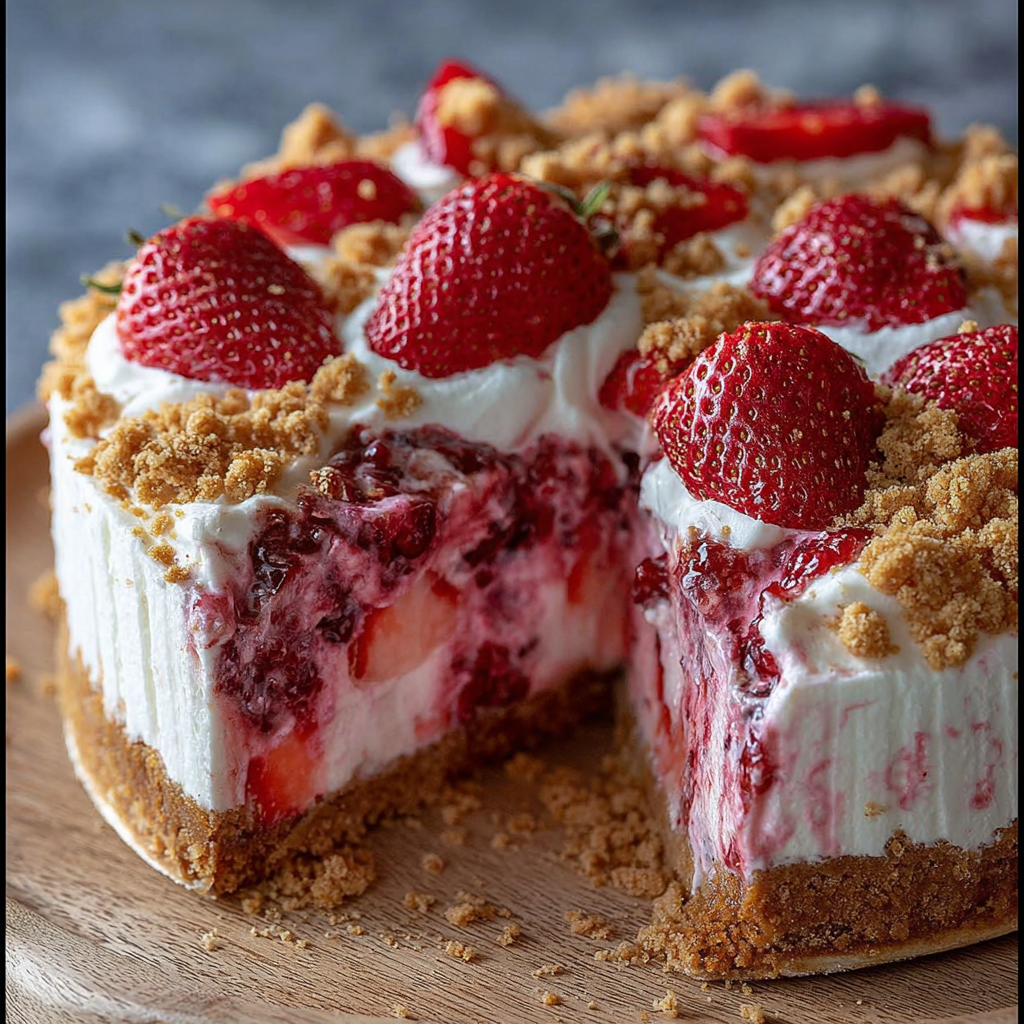 Strawberry Crunch Cheesecake – Easy & Delicious Recipe - Recipes By Clare
