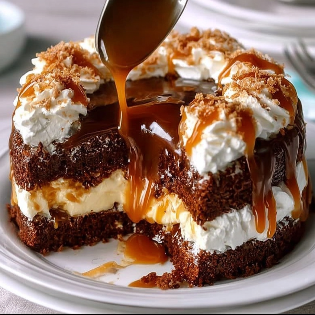 Chocolate Caramel Cream Cake - Recipes By Clare